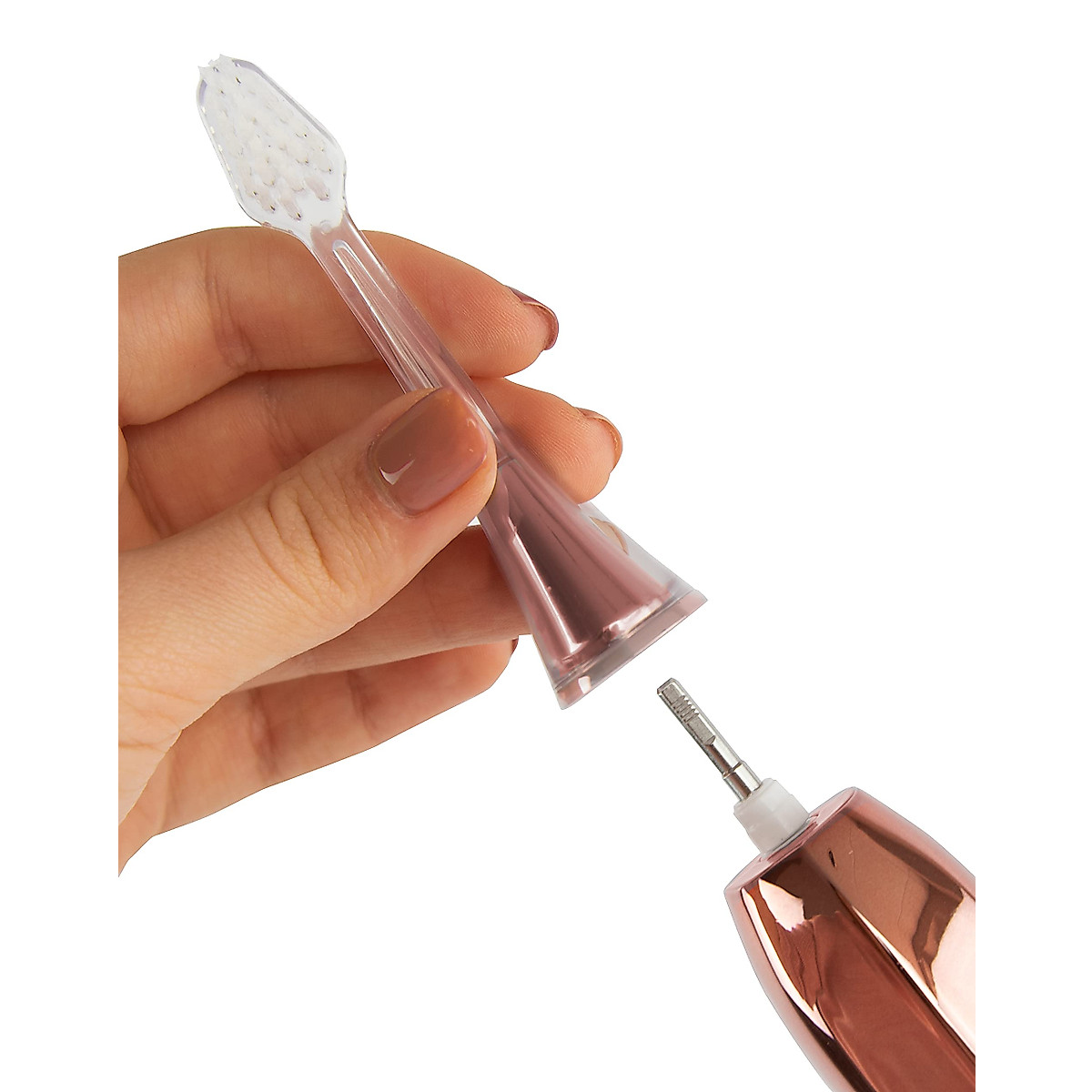 Supersmile Zina45 Replacement Brush Heads for Sonic Pulse Toothbrush, Rose Gold, 2 Count (Pack of 1)