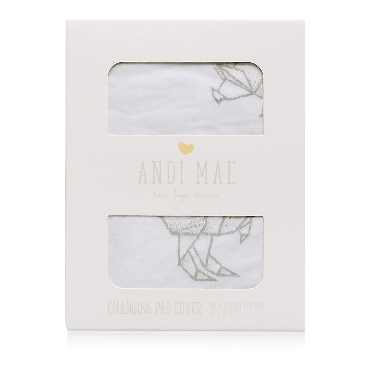 Andi Mae Changing Pad Cover - Grey Dinosaurs -100% Jersey Cotton - Fits Standard Changing Pads