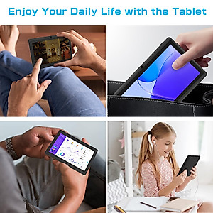 NEWISION Android Tablet for Kids,7 inch Android Tablet,32GB ROM(512GB Expand) Computer Tablet PC,Dual Camera,WiFi,Type C,Include Tablet Case (Blue)