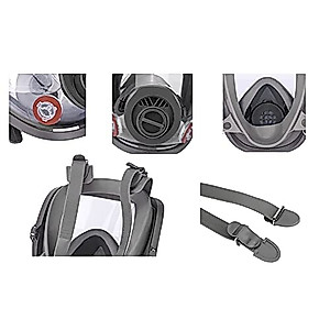 FNWD Reusable Full Face Mask with Activated Carbon Air Filter, Protect Against Gas,Paint,Dust,Chemicals and Other Work Protection（for 6800）