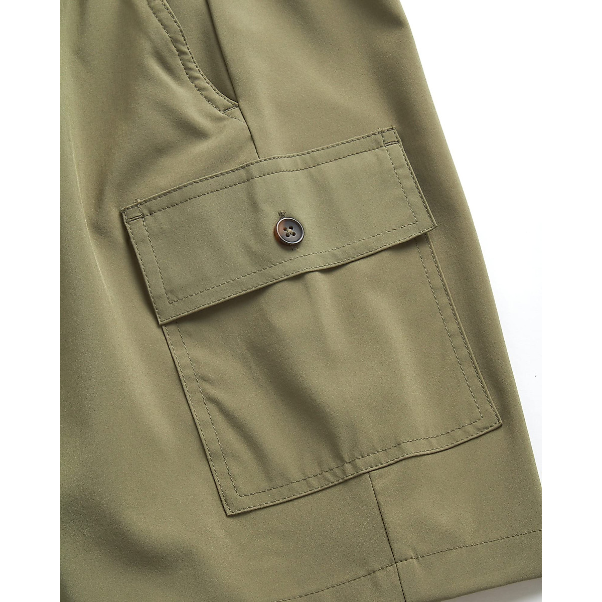 Eddie Bauer Boys' Shorts - Stretch Fit Pull On Cargo Tech Shorts for Boys (4-20), Size 7, Olive