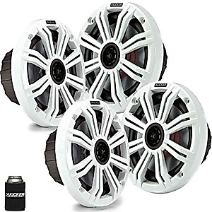 KICKER 6.5" White Marine Speakers (Qty-4) 2 Pairs of OEM Replacement Speakers
