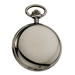 Gotham Men's Gunmetal Green Dial Covered Quartz Pocket Watch # GWC15042BG