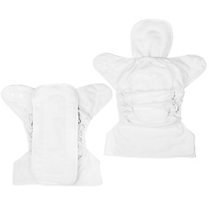 BaeBae Goods Newborn Cloth Diapers – 8 Reusable Cloth Diapers for Babies with 8 Cloth Diaper Inserts – Extra Leg Lining to Avoid Leakage - Waterproof Outside – Adjustable Size for Boys and Girls