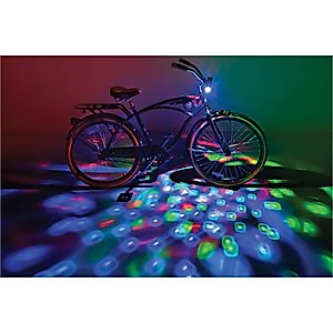 Brightz Disco Bike Lights LED Bicycle Lights RGB Burning Man Lights BMX Bike Accessories Bike Decorations Bike Light Bike Lights Kids Burning Man Bike Lights Bicycle Accessories Men Women Boys Girls