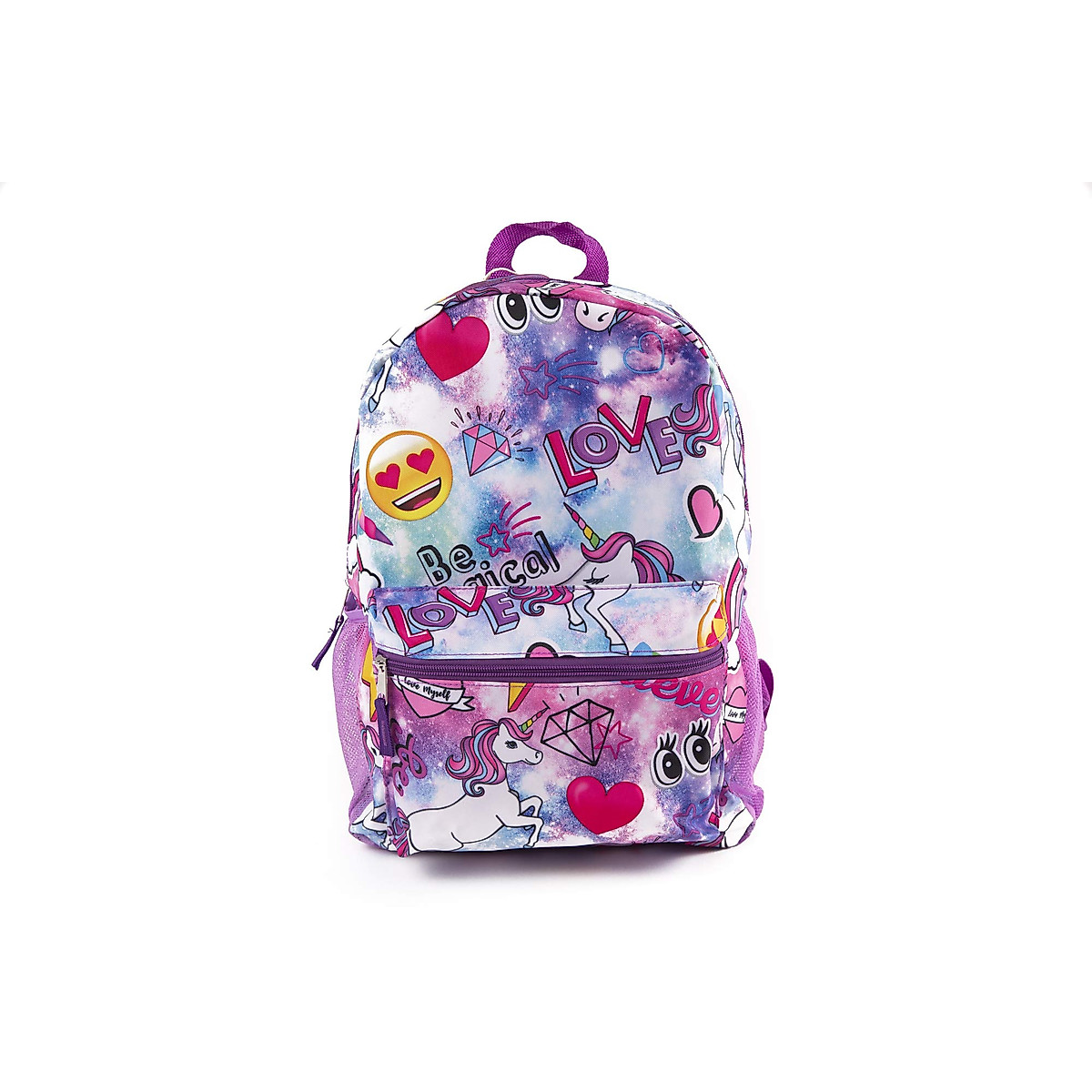 Fab Starpoint Unicorn Backpack for Girls with Headphones – Large, 16 inch, Girls School Backpack Set