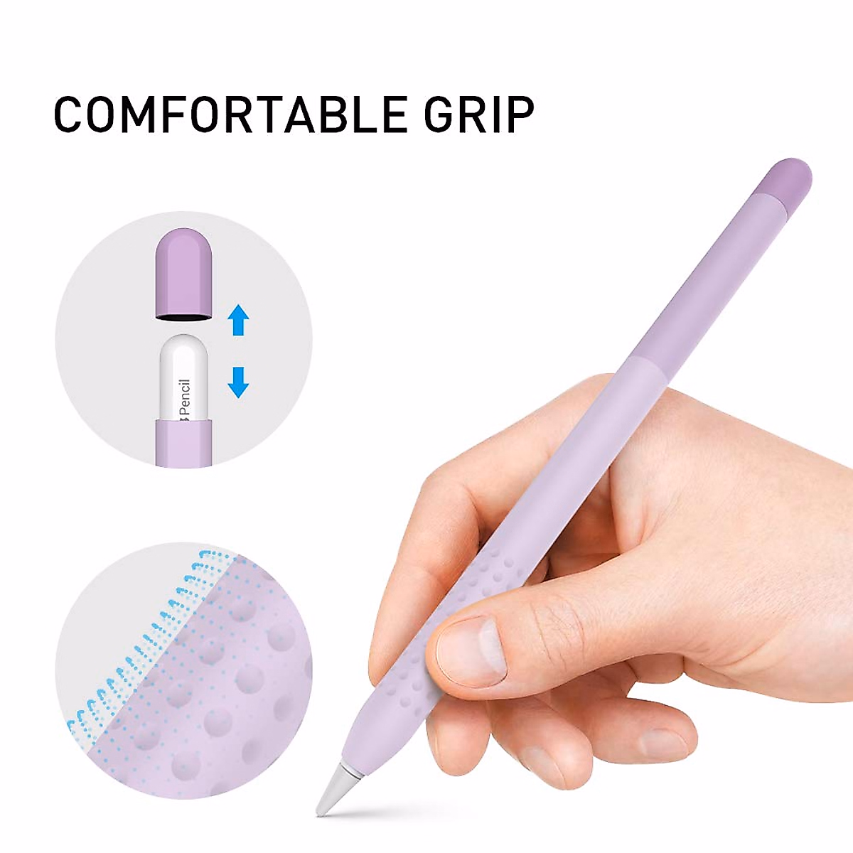 Delidigi Case Compatible with Apple Pencil Pro and Apple Pencil 2nd Generation, Gradient Color Case Sleeve Silicone Cover Accessories for Apple Pencil