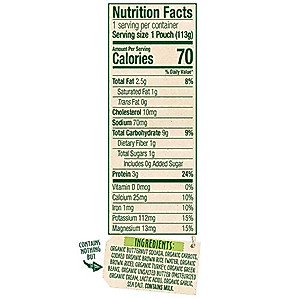 Sprout Organic Baby Food, Stage 3 Pouches, Garden Vegetables with Free-Range Turkey, 4 Oz Purees (Pack of 6)