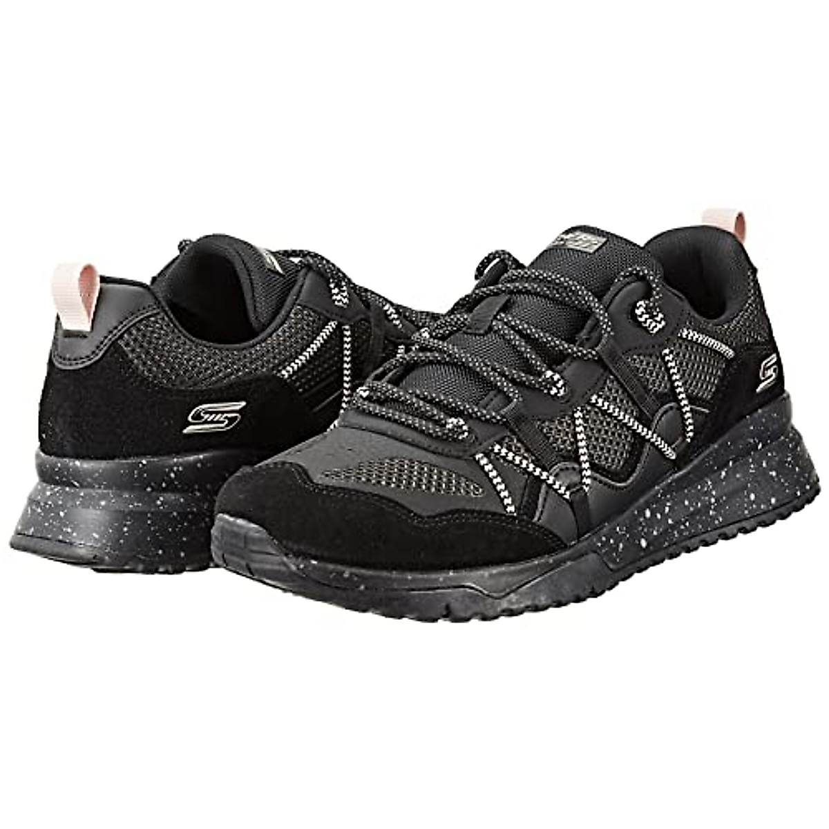 Skechers Bobs Squad 3 Zigzag Swagger Womens Shoes Size 5.5, Color: Black