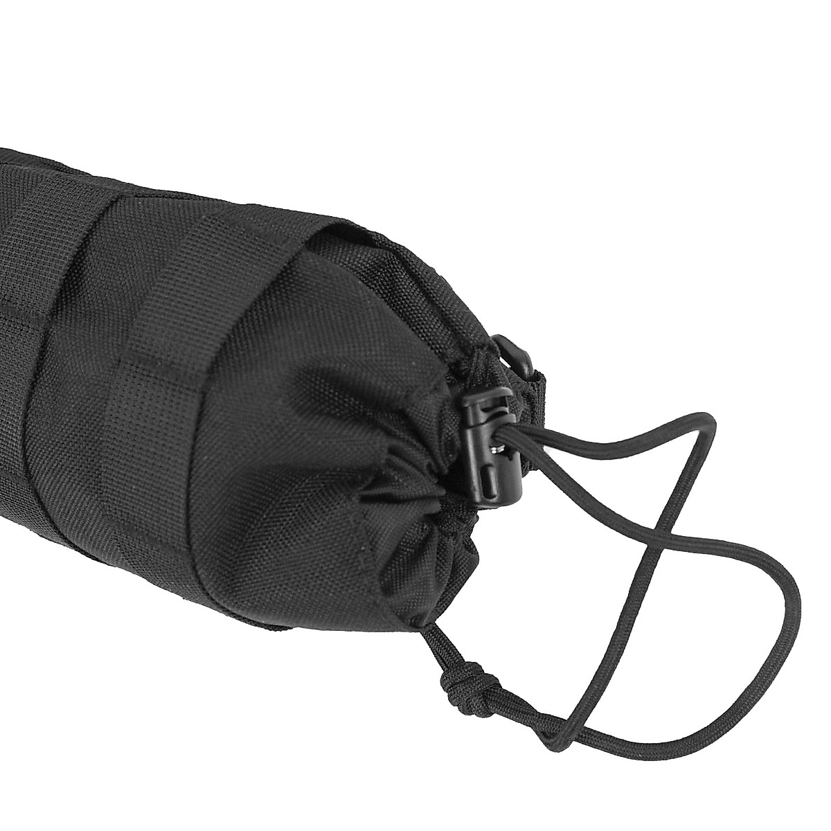 LOOGU Sports Water Bottle Pouch Bag, Molle Water Bottle Holder with Drawstring Open Top & Mesh Bottom, Travel Mesh Water Bottle Bag Tactical Hydration Carrier