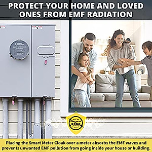 Mission Darkness Smart Meter Cloak // Innovative Flip Lid and Dual Layer Mesh Blocks Harmful RF EMF Radiation Emissions from Electricity "Smart Meters" Advanced Shielding Developed in USA by Experts