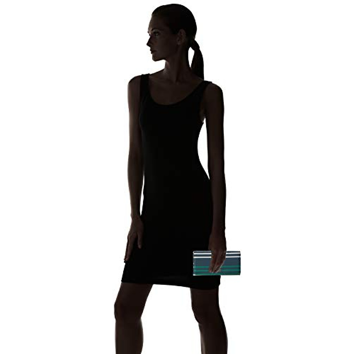 JuJuBe Be Rich Tri-Fold Wallet with Snap Enclosure, Coastal Collection - Providence - Navy/Teal/White Stripes