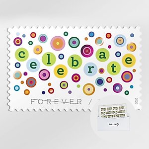 US Postal Let's Celebrate Forever First Class Postage Mailing Stamps for Invitation Wedding Celebration Party Love Valentines Graduation Announcement RSVP Scott 5434 (2 Sheet of 20) - TZ Envelope