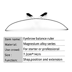 Eyebrow Ruler Measure Balance Extension Eyebrow Shape Stencil (C-EYEBROW RULER)