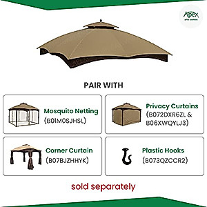 APEX GARDEN Replacement Canopy Top for Lowe's Allen Roth 10X12 Gazebo #GF-12S004B-1