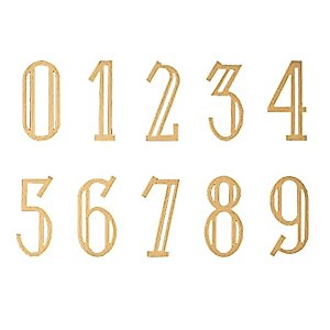 1pcs 0-9 Golden Brass Numbers Decorative Wall, 60mm DIY Digital Combination For Family Hotel Door Plank Dormitory Number (Color : Digit 8)