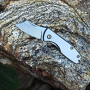 BYKCO Keychain Folding Knife, Small Compact Minimalist Pocket Knife for Women, Men, Camping Hiking Fishing Outdoor