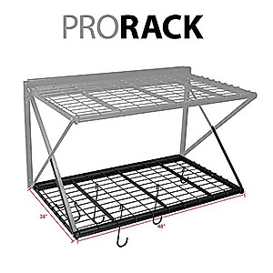 Proslat 63020 ProRack Heavy Duty Secondary Shelf, Charcoal Granite, 48" x 28"