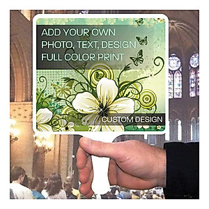 VictoryStore Custom Photo Church Fans - Hand Held Fans - Full Color Print - Waterproof Fans, 8x10.5 Inches, One Sided (108)