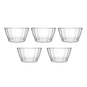 Party Essentials Deluxe/Elegance Quality Plastic 6-Ounce Fruit/Nut/Dessert Bowls, Clear, 20 Count