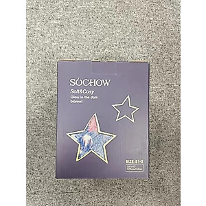 SOCHOW Butterfly Glow in The Dark Blanket for Daughters, Toys for 3-10 Year Old Birthday Presents, Soft Cozy Flannel Throw Blanket for Preteens Teens, Purple 50 x 60 Inches