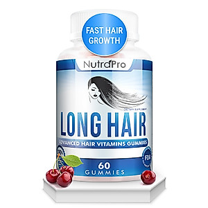 NutraPro Long Hair Gummies – Anti-Hair Loss Supplement for Faster Hair Growth of Weak, Thinning Hair – Grow Long Thick Hair & Increase Hair Volume with Biotin And 10 Hair Vitamins.For Men And Women.