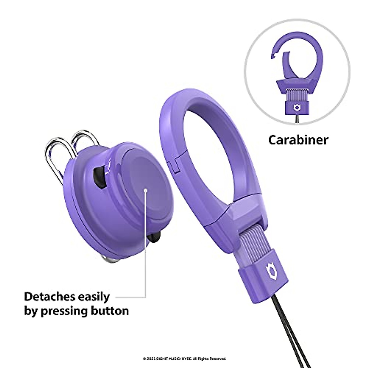 iFace TinyTAN inspired by BTS Cute Character Quick Release Lanyard Neck Strap for ID, Wallet, Smartphone, Camera, etc. (SUGA)