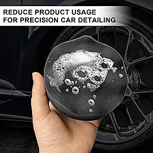 2Pcs Large Tire Shine Applicator Pad, Tire Sponge Applicator Foam Tire Gel Wet Applicator Car Detailing Reusable Cleaning Supplies for Tire Shine
