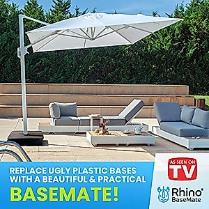 Rhino BaseMate EVA Material - Patio Umbrella Base Weights up to 200 Lb. | for Cantilever Umbrella, Regular Umbrella, or Any Offset Umbrella Base | 4-Part, 900D Heavy-Duty, All-Weather (Square)