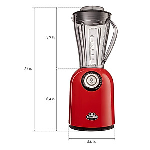 Ballarini Tesoro Countertop Blender - Cherry Red, Made in Italy