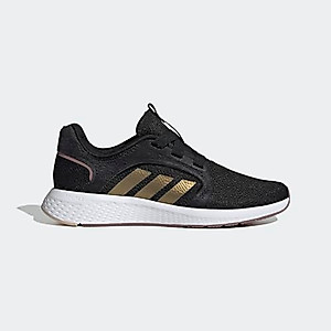 adidas Women's Edge Lux 5 Sneaker, Black/Gold Metallic/Wonder Oxide, 9