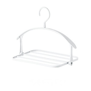 2 Multi-Functional Multi-Layer Reversible Drying Rotating Hangers for Household use, Widened Shoulders, Thickened Storage Folding Pants Rack, Dry and Wet-White