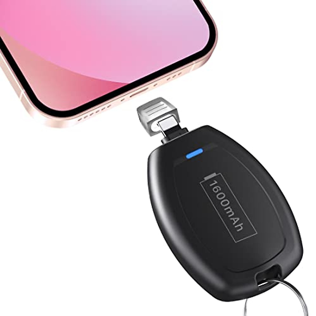 TQTHL Keychain Portable Charger, Mini Power Emergency Pod, Power Bank Battery Pack, Key Ring Cell Phone Charger Compatible with iPhone 14,13,12,11,8, 7,6,6S,5,X,XR,XS Max, Pro Max