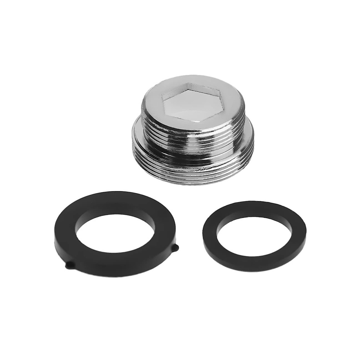 Rotate Swivel Faucet Aerator Connector Metal Outside Inside Thread Water Saving Adaptor Kitchen Faucet 16/18/20/22/24/28/mm to 22mm with Gasket for Bathroom Or Kitchen (C