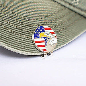 Eshan Magnetic Golf Hat Clips (5 pcs Silver) Ball Marker Holders for Golf Gloves Hats Bags Caps Visor Belt