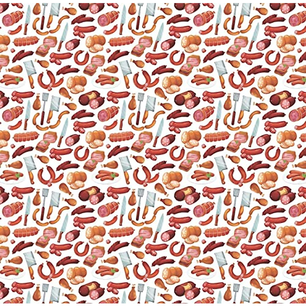Stesha Party Meat Gift Wrap - Funny Wrapping Paper - Chef Present - 30 x 20 Inch (3 Sheets)