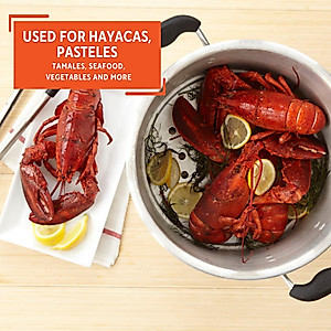 IMUSA USA MEXICANA-410 Aluminum Steamer with Glass Lid 10-Quart, Silver, 10Qt