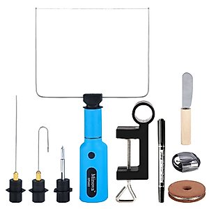 MINOVA 4 in 1 Cordless Hot Wire Foam Cutter 8V/2.0 Ah Built-in Battery Powered USB-C Charging Styrofoam Cutter Kit Luxury Foam Cutting Tool Foam Carving Tools