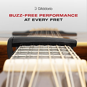 D’Addario Accessories Guitar Capo – NS Lite Classical - Ultralight for 6 String Classical Acoustic Guitars with Nylon Strings - Micrometer Tension Adjustment - Black