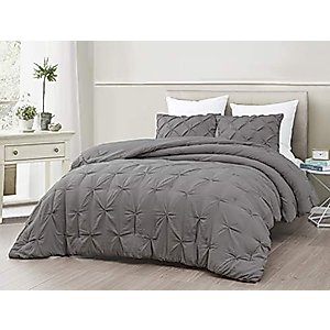 Cozie Mari Ultra Soft Stone Washed Comforter Set, Grey, King