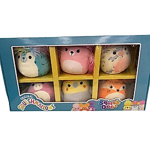 Official KellyToy Squishmallow 5 inch Boxed Set of 6 Squishmallows (Squish Doos Boxed 6 Pack)