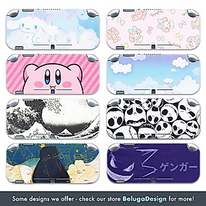 BelugaDesign Gengar Switch Skin | Cute Pastel Sticker Wrap Vinyl Decal | Anime Ghost Kawaii Japanese Cartoon Game l Compatible with Nintendo Switch (Switch Lite, Purple)