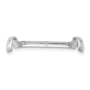 14k White Gold Ladies Ring Guard Measures 1.3mm Wide Jewelry for Women