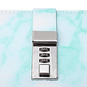 Socobeta Leather Journal Book Thick Classic Notebook Office School Supplies(GreenMarble Code Book)