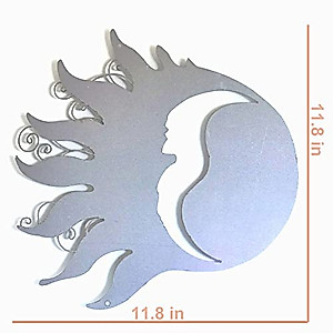 Outdoor Sun Wall Art Metal Sun Wall Decor Inspirational Celestial Wall Sculpture for Home Garden Farmhouse Yard Patio Fence Living Room Bedroom