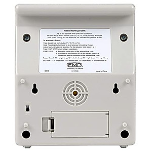 FMP Digital 4 Channel Commercial Kitchen Countdown Timer, Water Resistant, 7-inch Height, White