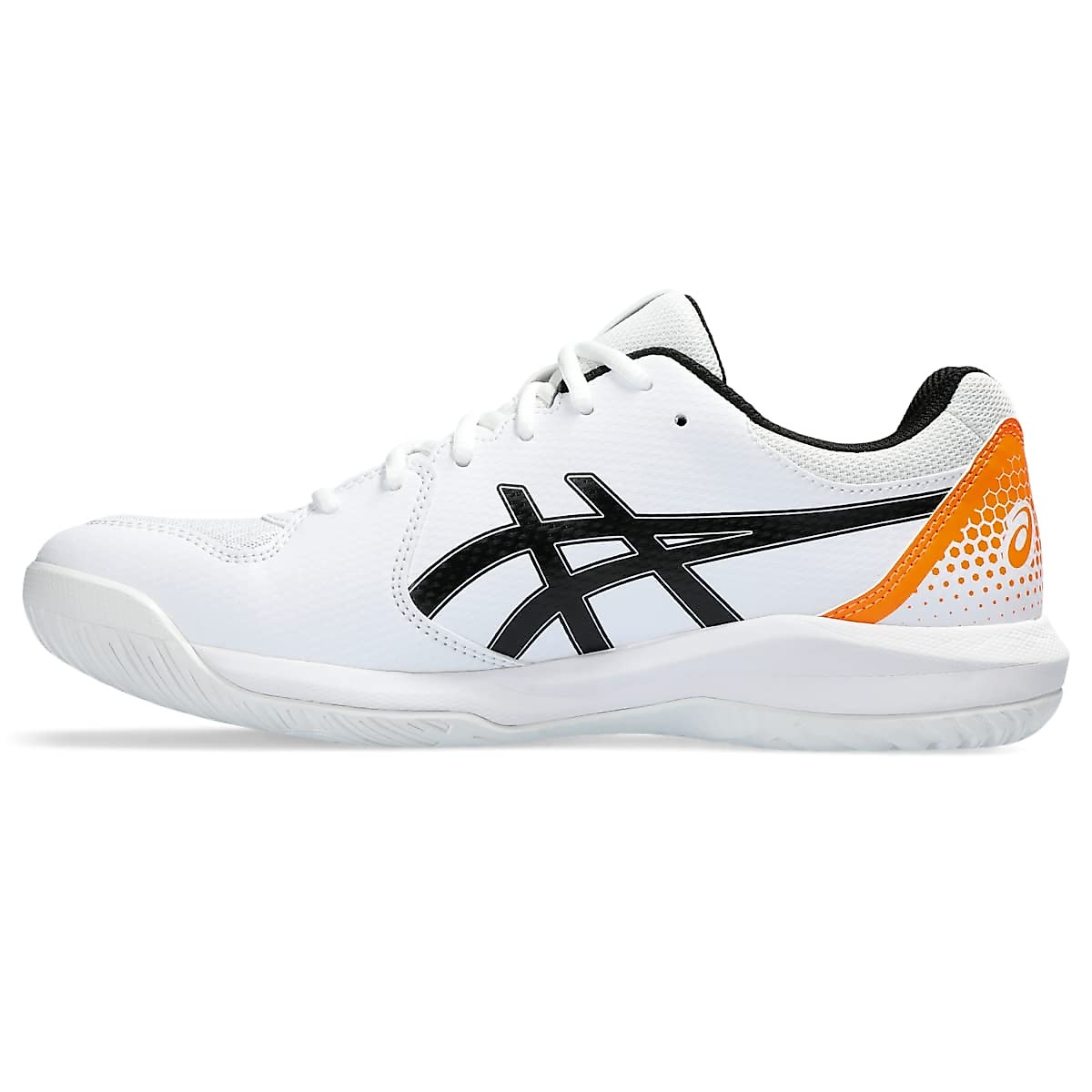 ASICS Men's Gel-Dedicate 8 Pickleball Shoes, 10, White/Shocking Orange