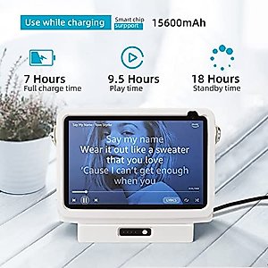 Blanou Battery Base for Show 8 1st & 2nd, Portable Show 8 Charger, 15600mAh, 9.5 Hours Work Time Protector with Handle，White（Not Include Show 8）…