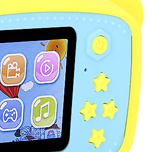 Children Camera, Digital Portable Rechargeable 2 Inch Display Kid Video Camera Birthday Gift for Outdoor Activity for Home Travel(Yellow)