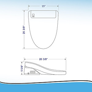 WOODBRIDGE BDI-01 Advanced Bidet Smart Toilet Seat, White